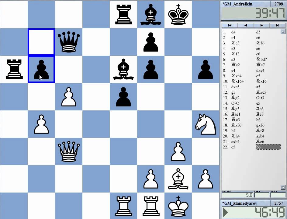 Candidates 2014 Round 4 Mamedyarov vs Andreikin Slav Chebanenko Meran ...
