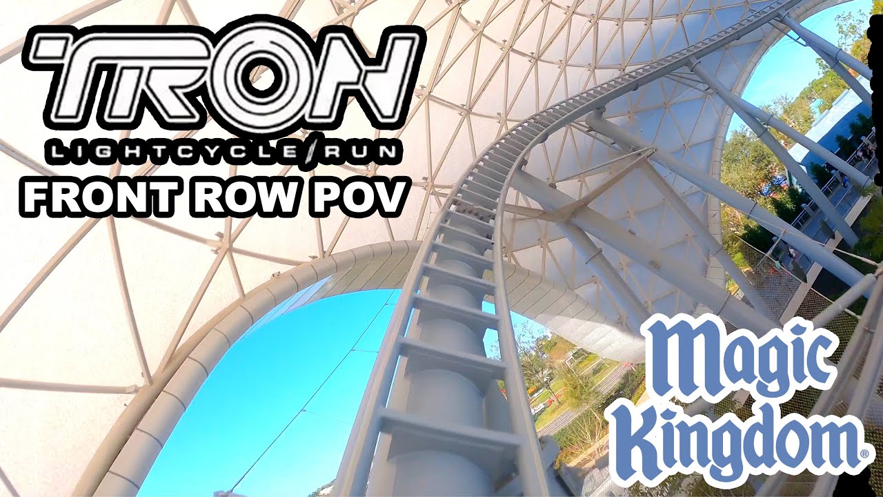 Tron Lightcycle Run Front Row POV Magic Kingdom Tomorrowland Launch ...
