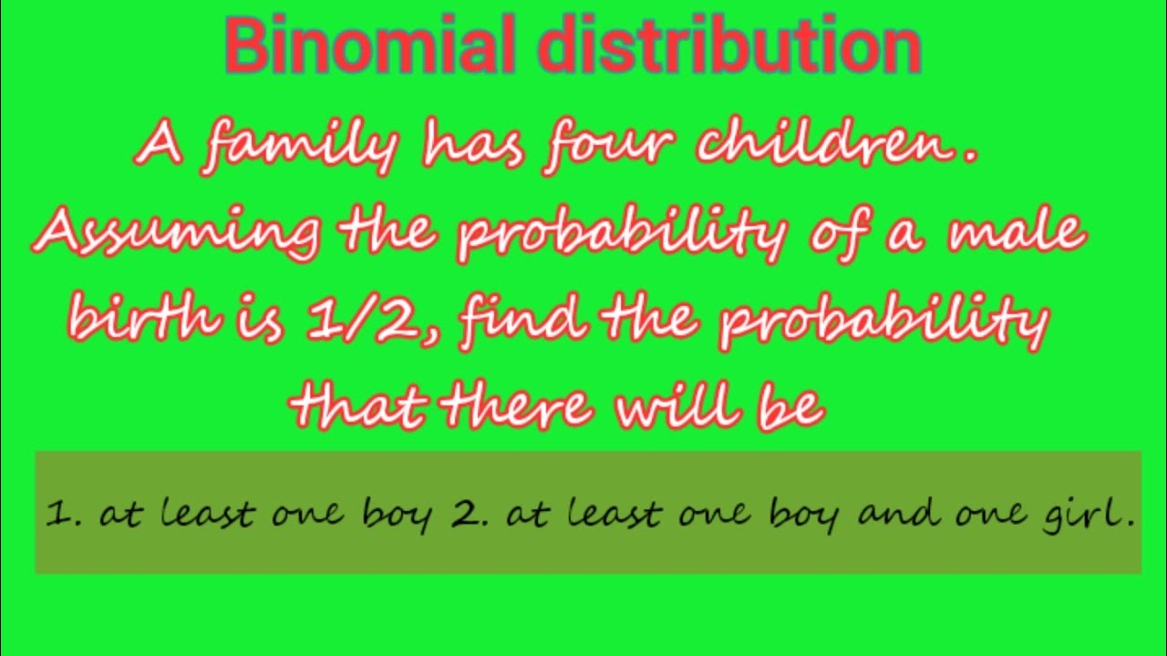 A family has four children.Assuming the probability of..| Binomial ...