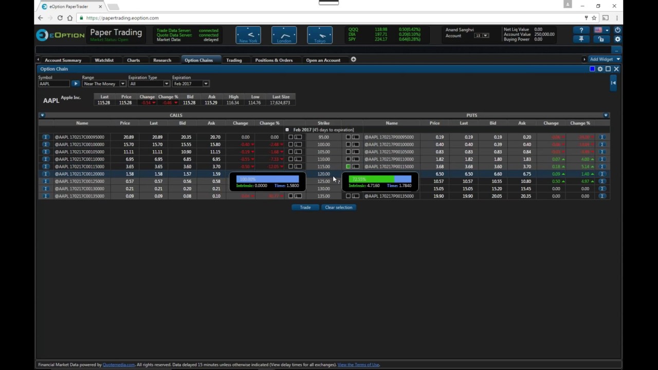 eOption Trading Platform- Easily Enter Option Spreads - YouTube