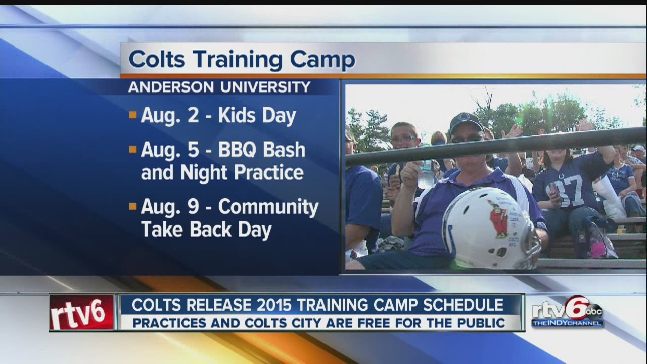 2015 Indianapolis Colts Training Camp: Full schedule announced - YouTube