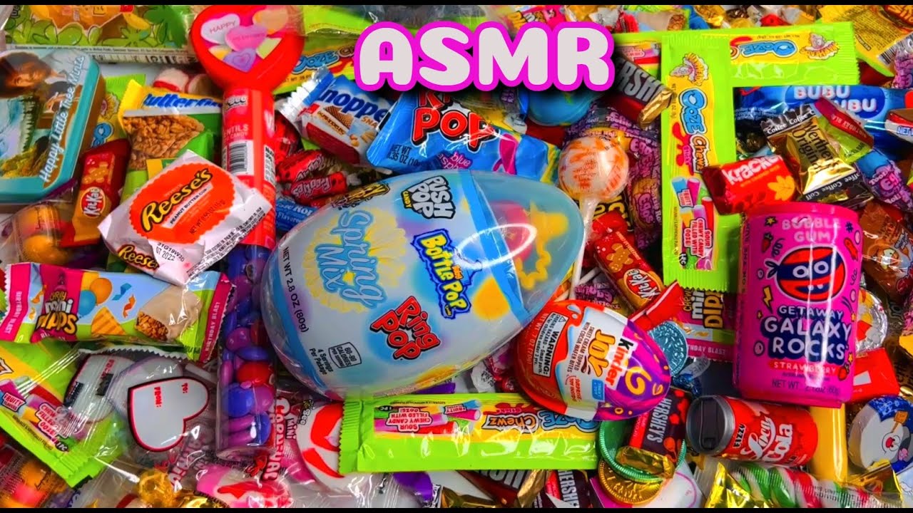 ASMR Candy Opening Nail Tapping Push POP Baby Bottle Ring POP Juicy ...