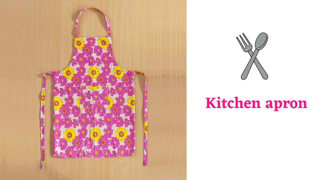 Kitchen apron cutting and stitching - YouTube