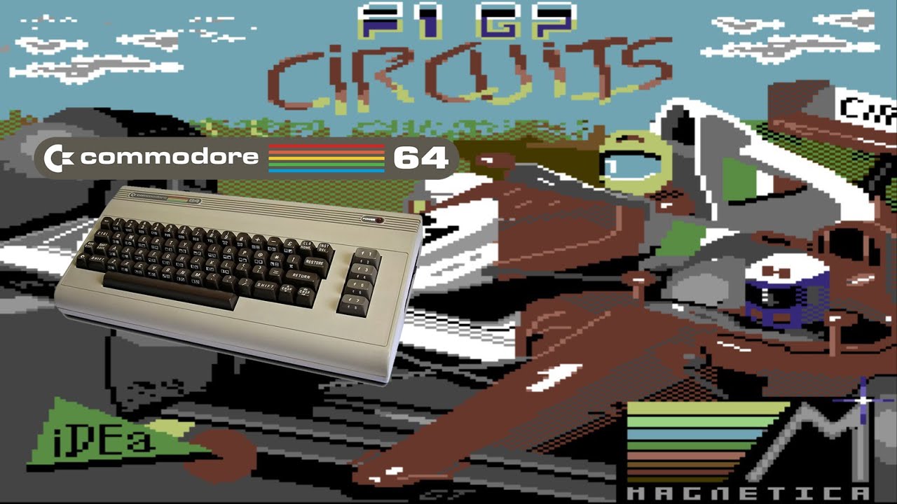 F1 GP CIRCUITS: giochiamolo su un vero Commodore 64 del 1984 - YouTube