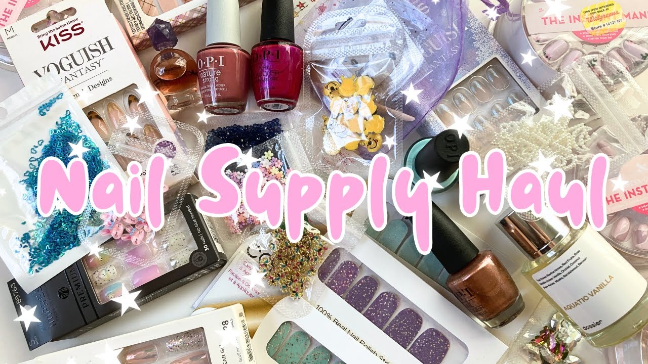 NAIL SUPPLY HAUL NAIL CHARMS, NAIL POLISH, PRESS ONS & MORE (WHATNOT ...