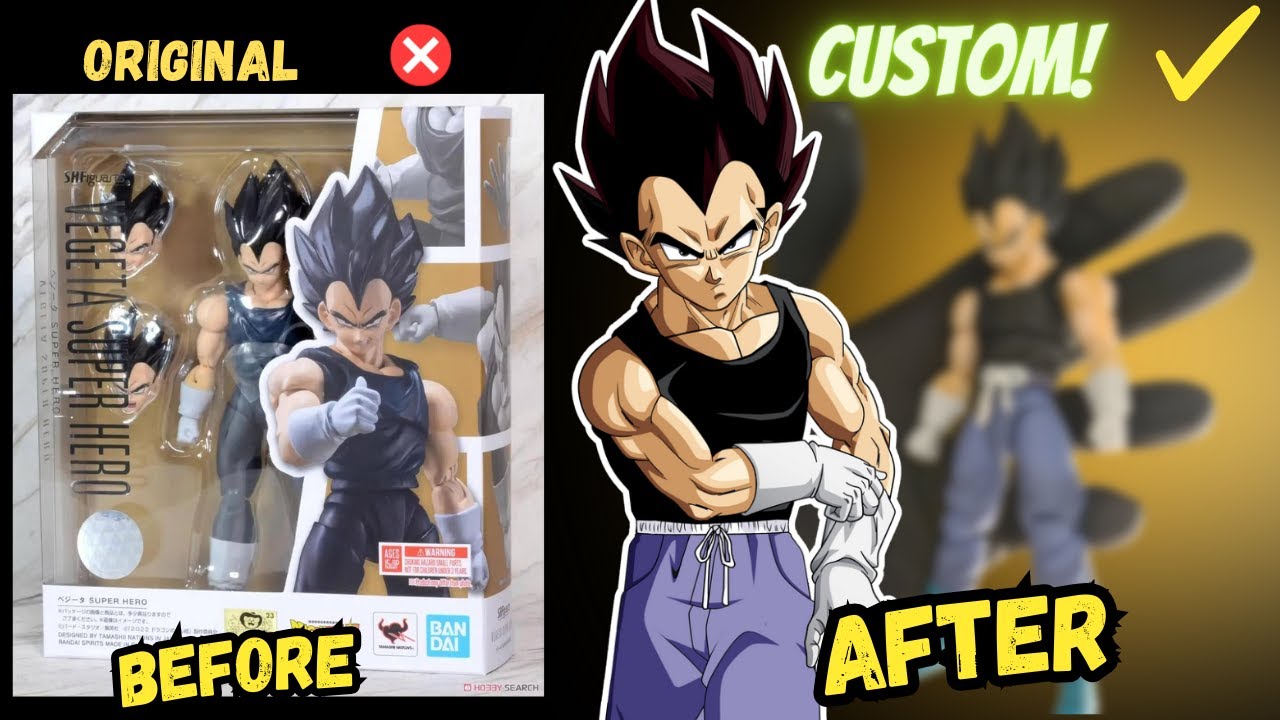 VEGETA end of Z SH Figuarts CUSTOM - How you can make one - YouTube