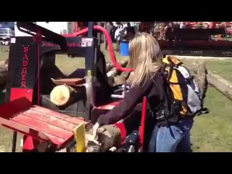 Badger Firewood Processor - YouTube