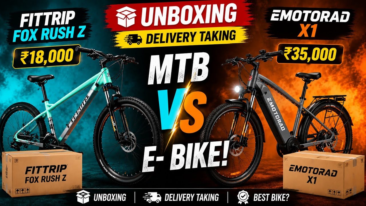 Taking Delivery Two New MTB | EMOTORAD X1| FITTRIP FOX RUSH Z 24 SPEED ...