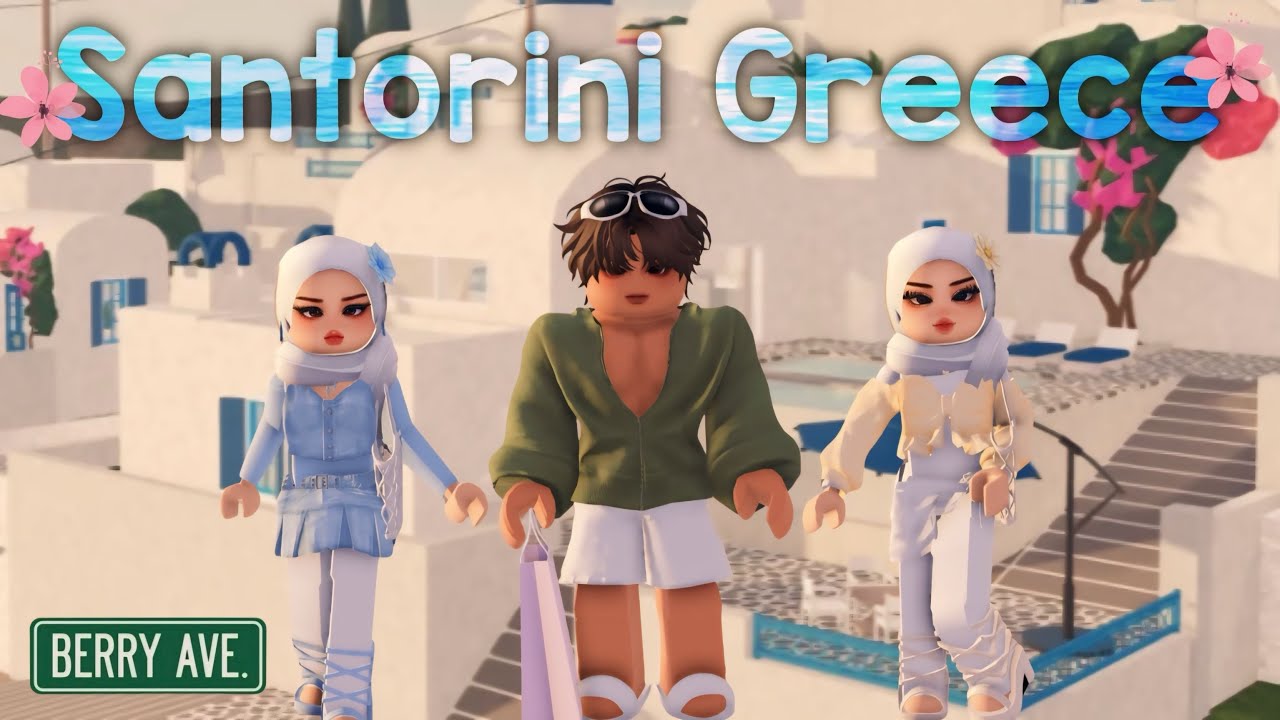 Santorini Greece 🇬🇷 w/ Voice, Roblox Vlog, Jetskii, Fresco Cafe ☕️ ...