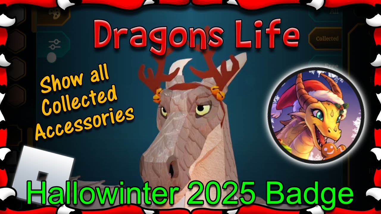 ROBLOX | Dragons Life - Hallowinter 2025 Badge & Collected! #56 - 1080HD - YouTube