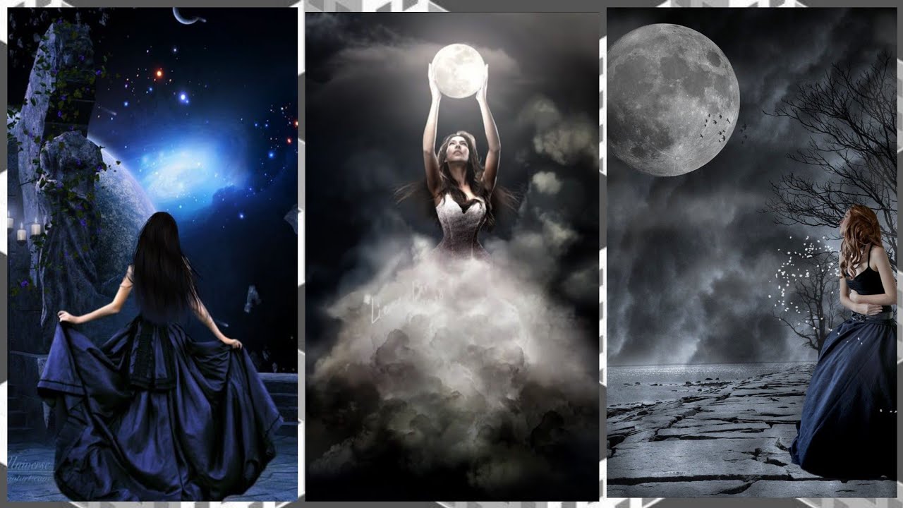 Girl looking Moon images|| Alone girl dpz|| Girls dpz for Whatsapp ...