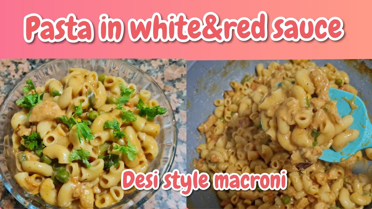 Spicy pasta recipe |spicy macroni |mac & cheese| pasta in red and white ...
