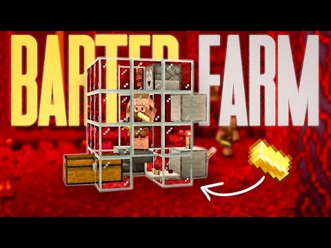 Efficient Piglin Barter Farm Design Tutorial in Minecraft | 1.20.41 ...