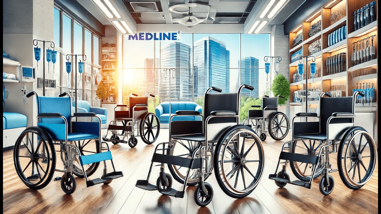 ♿ Medline Durable Steel Wheelchair with Flip-Back Desk-Length | Best ...