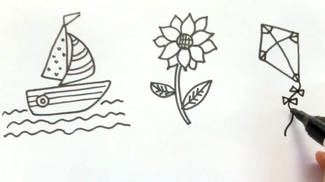 Doodle Art | 6 types of Easy drawing | Easy drawing ideas for beginners ...