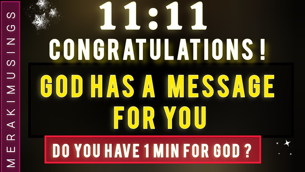 1111 ☀️ God Message for You - Universe Has a Grand Plan for You ️ Do ...