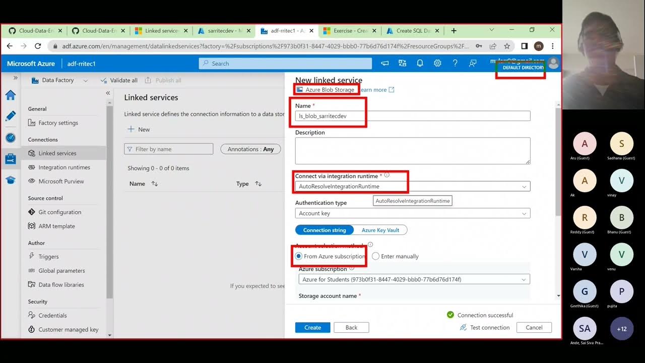 Linked Services Datasets and create pipeline - YouTube