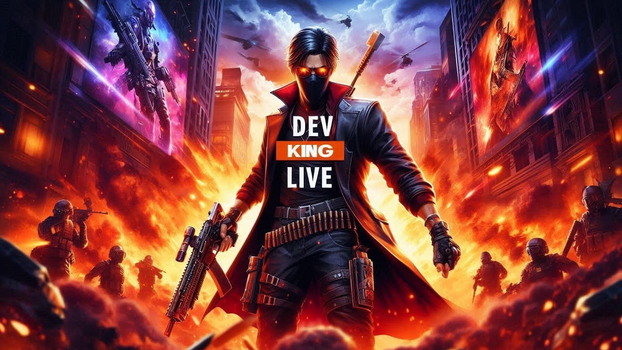"LIVE: Dev King's Free Fire Battle Royale Extravaganza!". "LIVE: Free Fire Frenzy with Dev King ...
