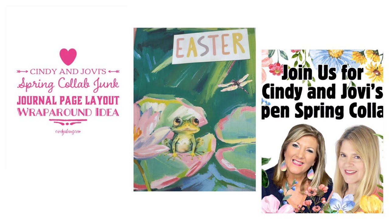 Spring Collab Junk Journal Page Layout Wraparound Idea - YouTube
