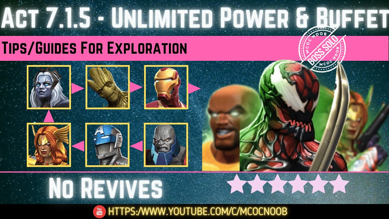 MCOC: Act 7.1.5 - Unlimited Power & Buffet - Tips/Guides - No Revives ...