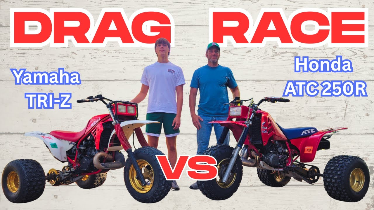DRAG RACE: ATC 250R vs. TRI-Z - YouTube