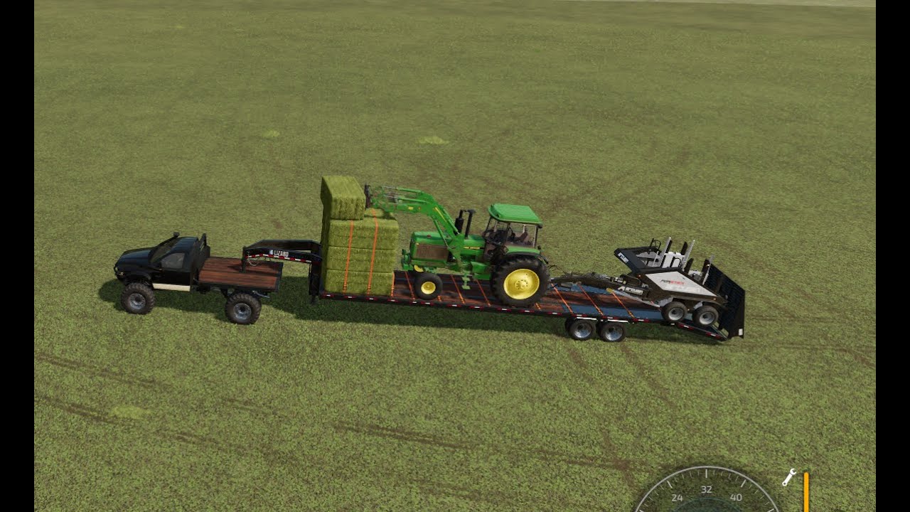 picking up and storing hay on fs22 - YouTube