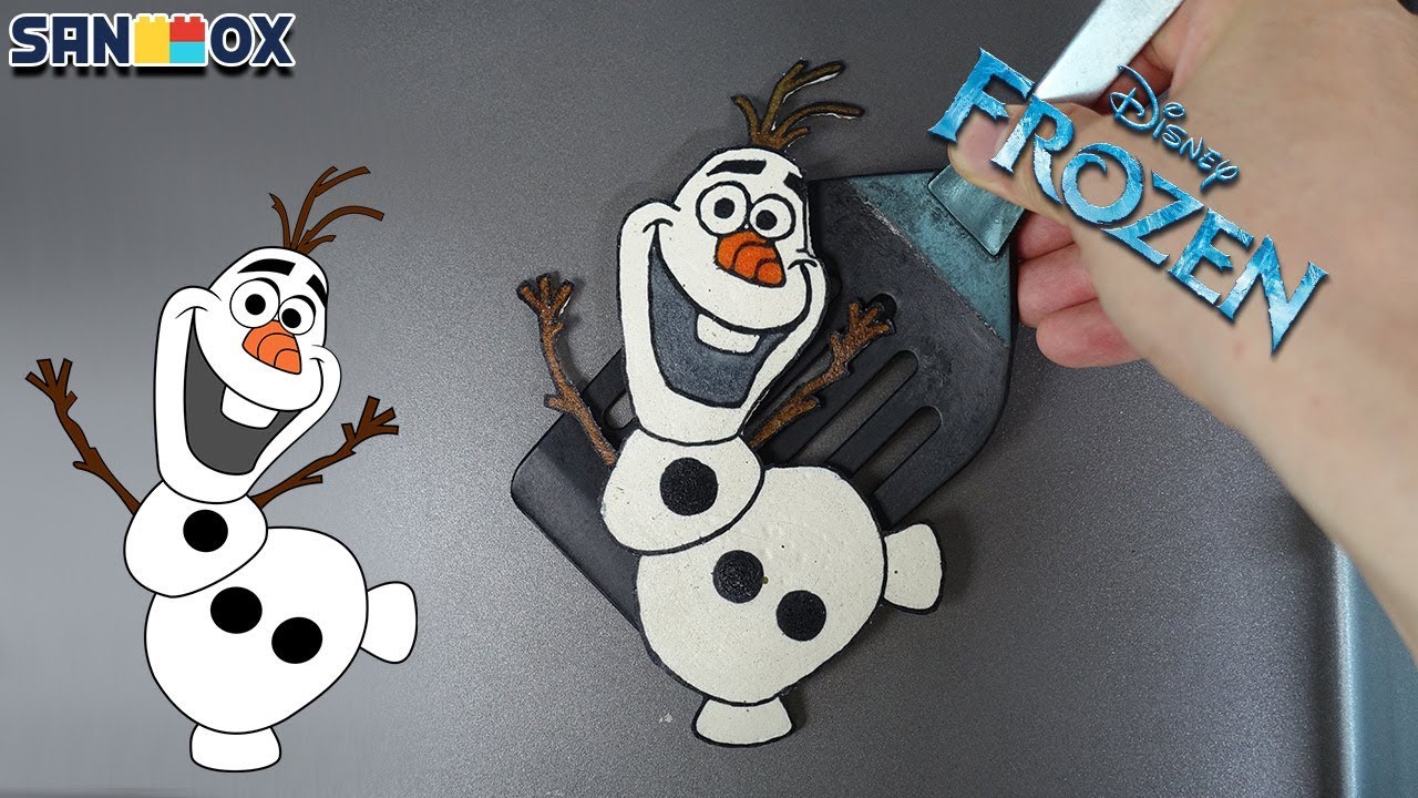 Edible Pancake art Frozen olaf - YouTube
