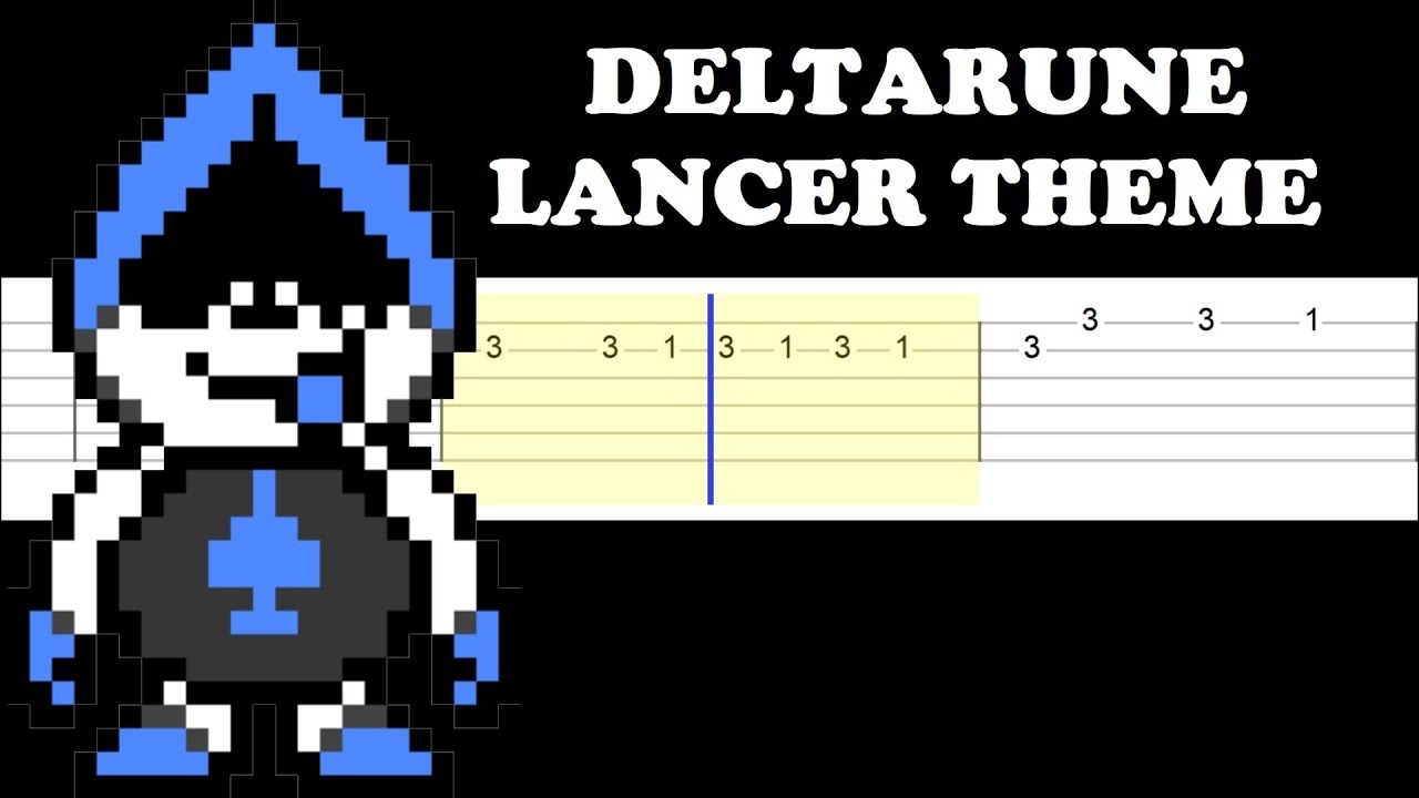 Deltarune - Lancer Theme (Easy Guitar Tabs Tutorial) - YouTube
