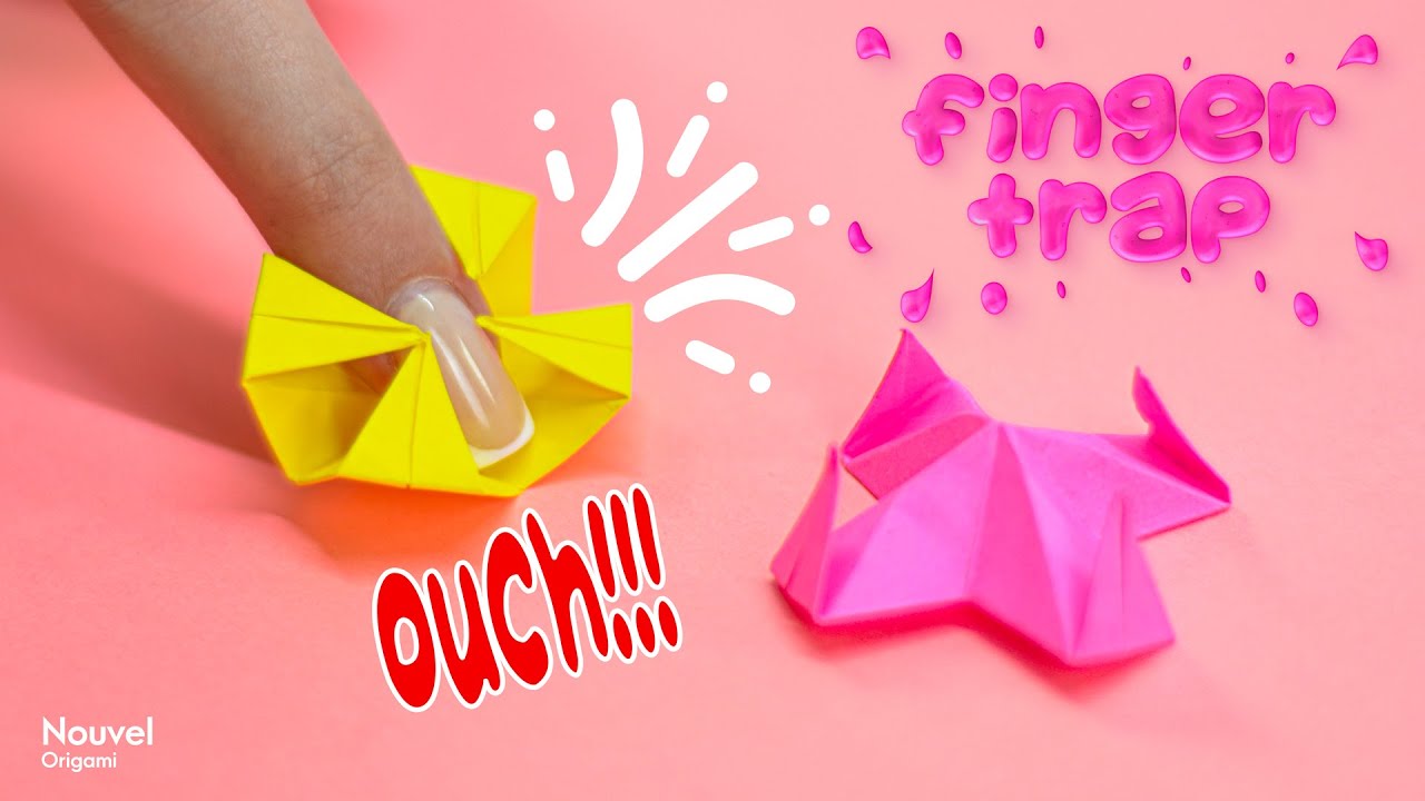 Paper Finger Trap | Origami Fidget toy | How to make DIY origami FINGER ...