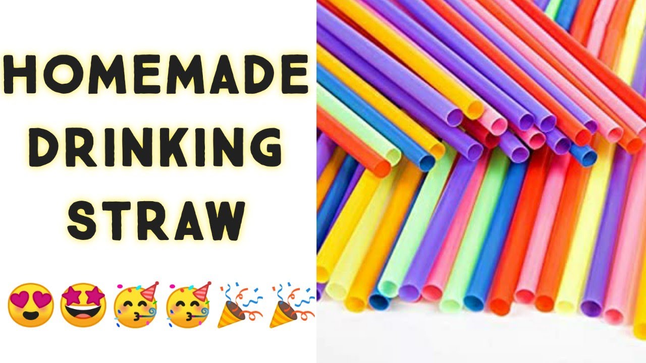 Homemade Drinking straw 😍 / How to make Drinking straw at home /Easy ...