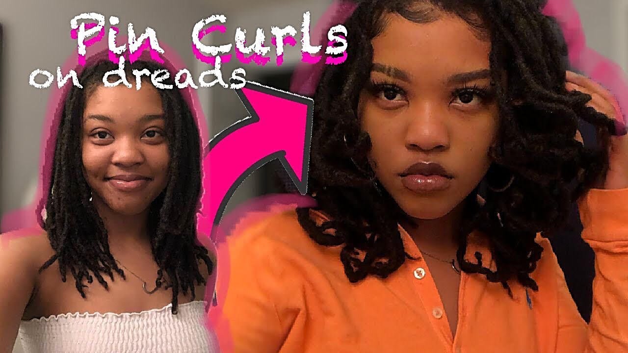 PIN CURLS💕 ON MY THICK LOCS💃🏽🤫 Mini tutorial💕 - YouTube