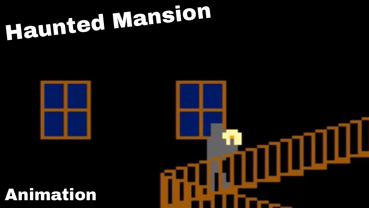 Haunted Mansion Pixel Animation - YouTube