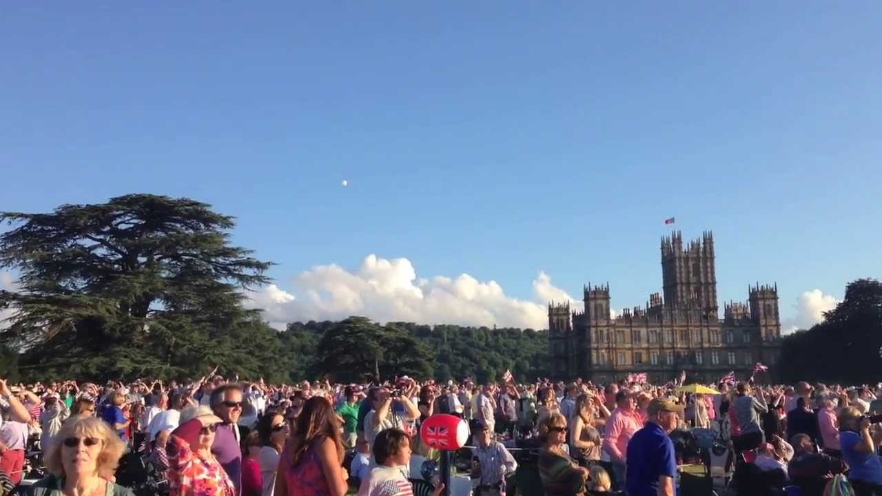 Spitfire Flyby during the Battle Proms at Highclere Castle / Downton ...