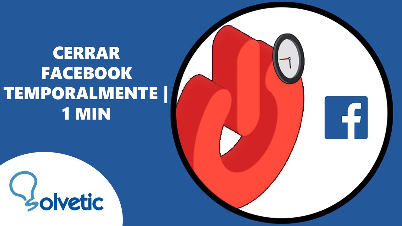 Como CERRAR Facebook TEMPORALMENTE DESACTIVAR ️ 1 MIN 2023 - YouTube