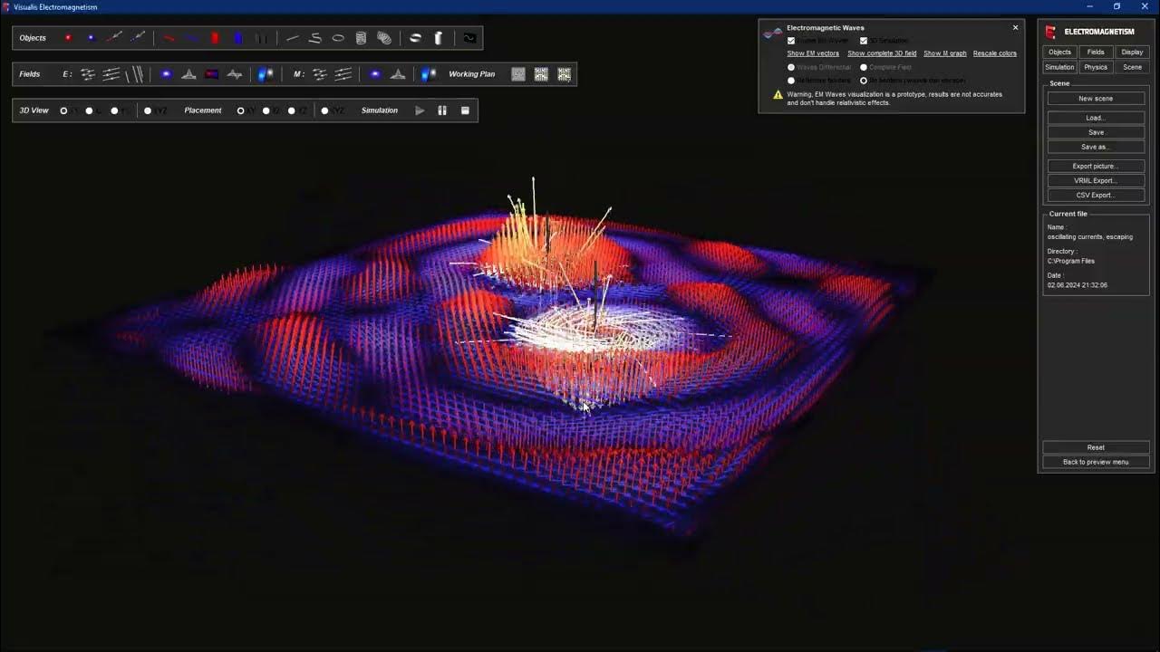 Electromagnetic Waves Simulation - YouTube