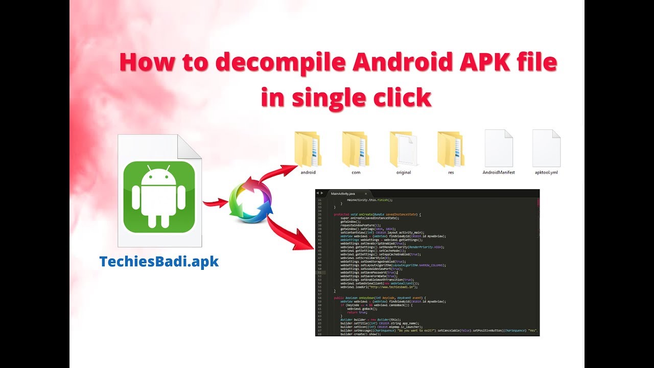 How To Decompile Android Apk File In Single Click Youtube