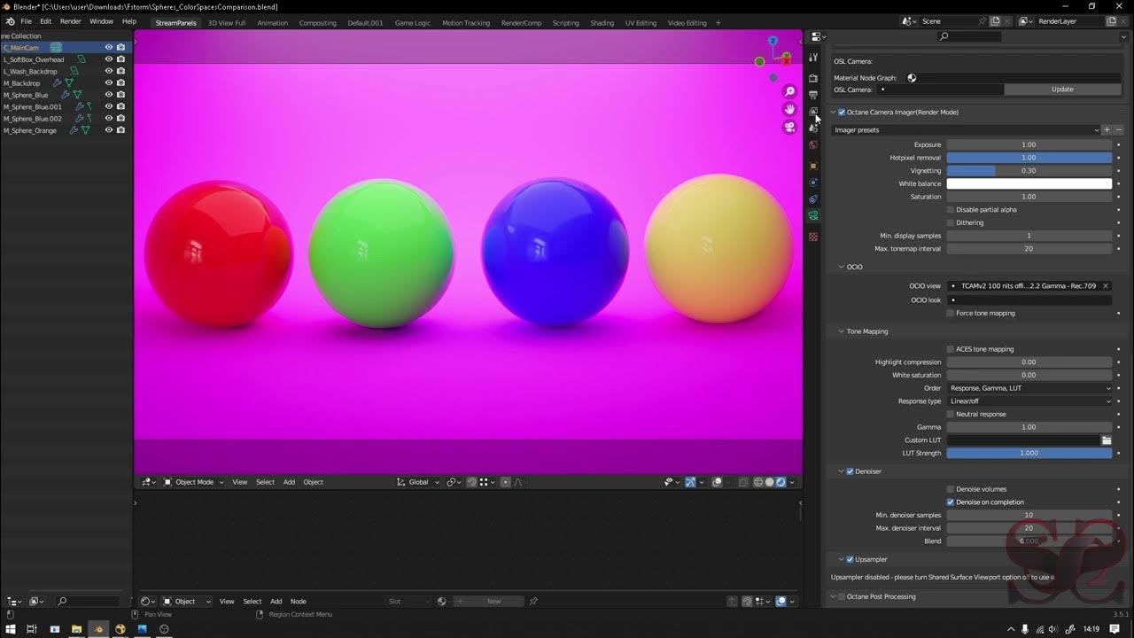 Blender TCAM color management - YouTube
