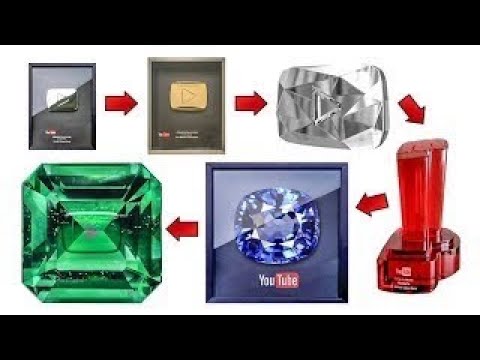 ALL YOUTUBE PLAY BUTTONS || YOUTUBE NEW PLAY BUTTONS - 100M NEW BUTTON ...