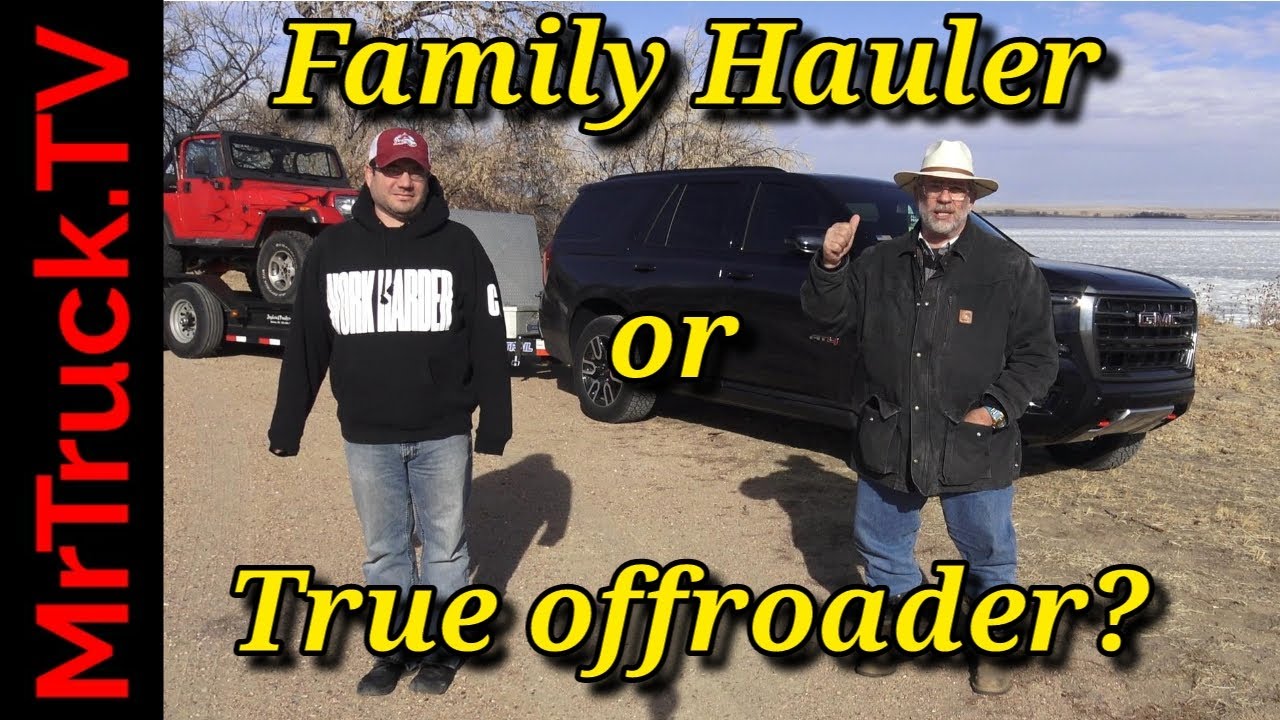 First AT4 GMC Yukon 2021, towing and playing, self-leveling air ride ...