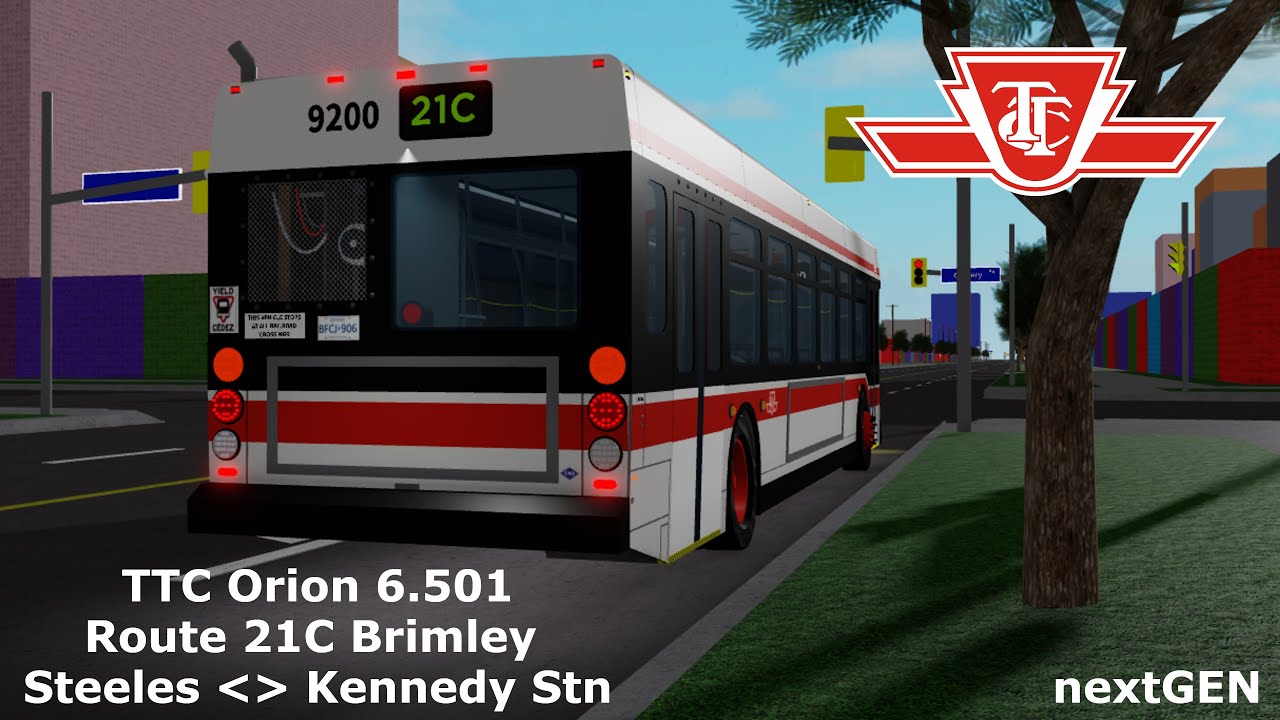TTC Roblox: TheBrimleyTripper Bus Division | 21C Brimley | TTC Orion 6. ...