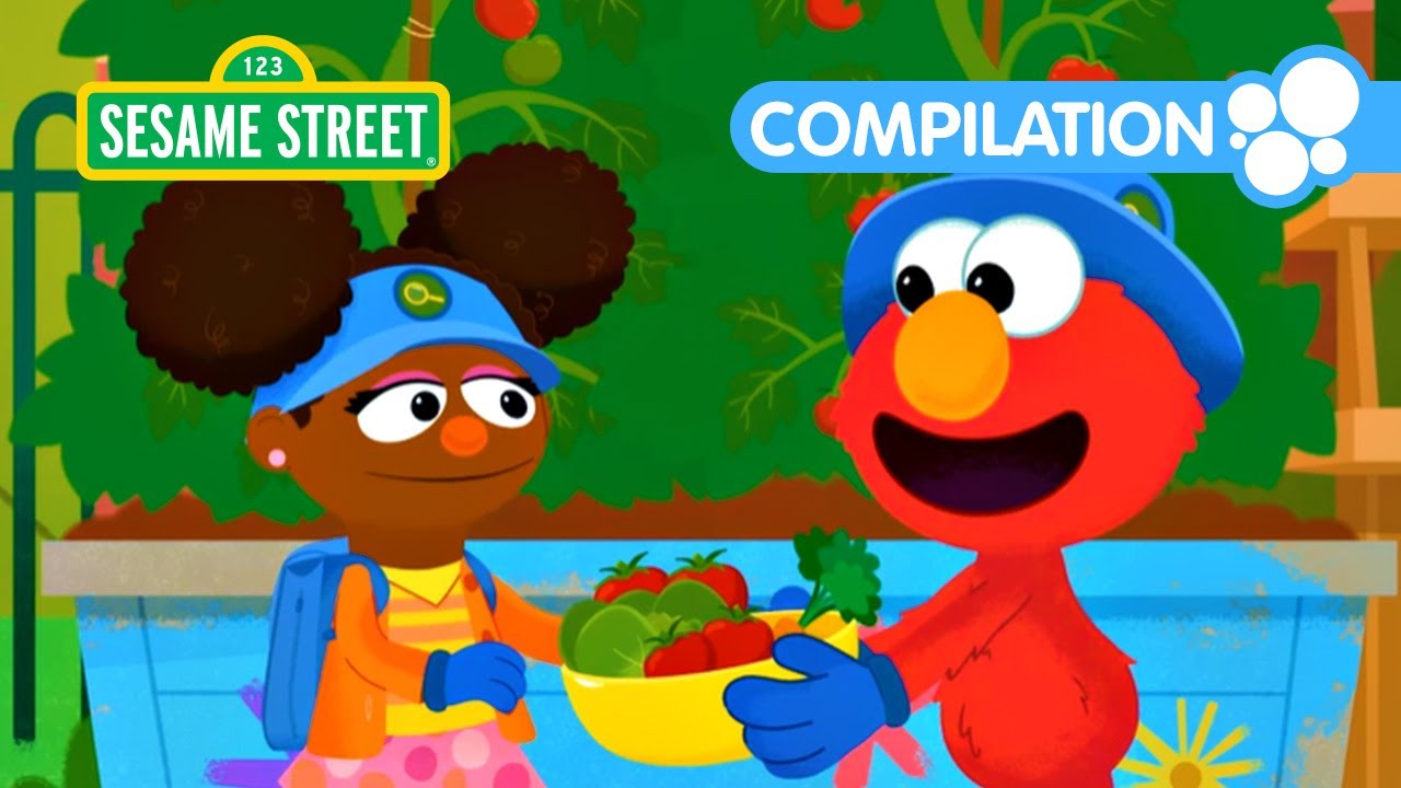 Sesame Street: Elmo's Vegetable Garden | Nature Explorers Compilation ...