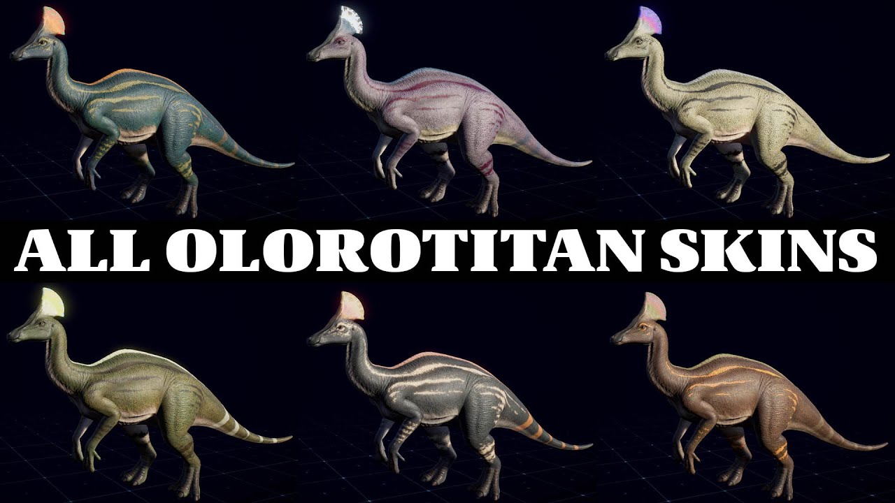 ALL OLOROTITAN SKINS | JURASSIC WORLD EVOLUTION 2 - YouTube