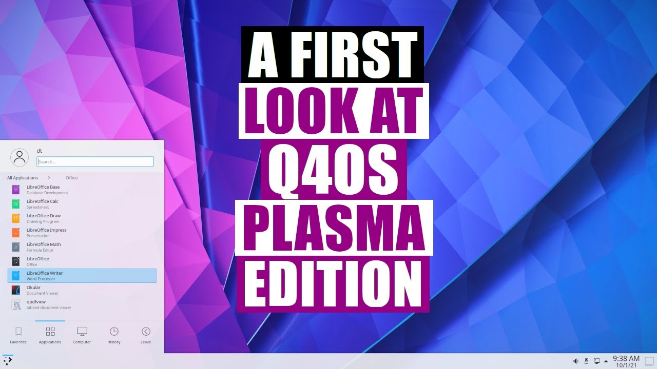 A First Look At Q4OS 4.6 With The Plasma Desktop DistroTube