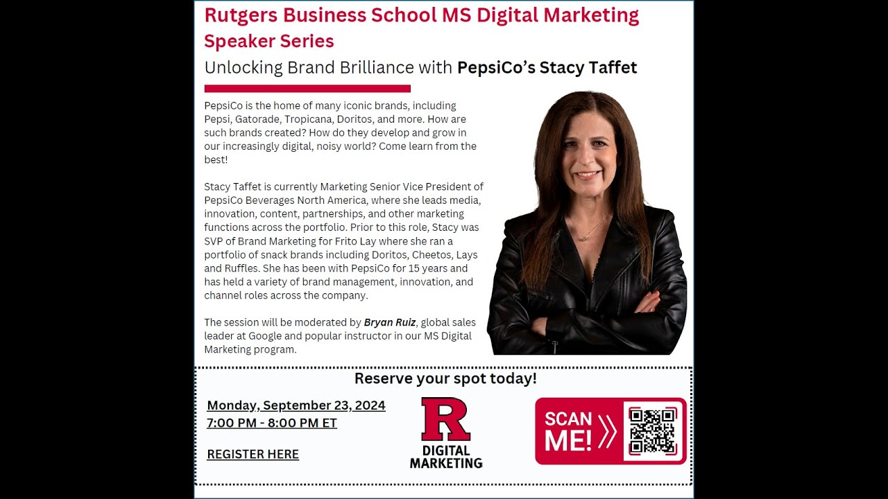 Rutgers MS Digital Marketing Speaker Series: Stacy Taffet @ PepsiCo ...