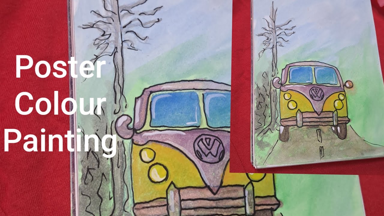 Easy poster colour painting | painting for beginner || step by step ...