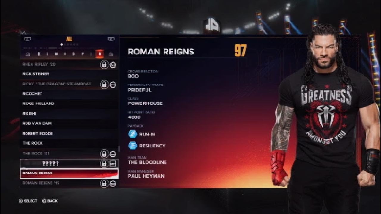 WWE 2K24 Roman Reigns Signatures & Finishers Moveset - YouTube
