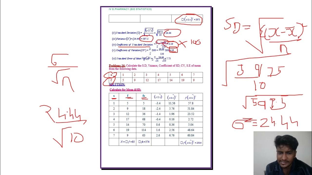 BIOSTATISTICS MEASURES OF DISPERSION.STD DEVIATION,VARIANCE,RANGE,COEFFICIENT OF VARIATION - YouTube
