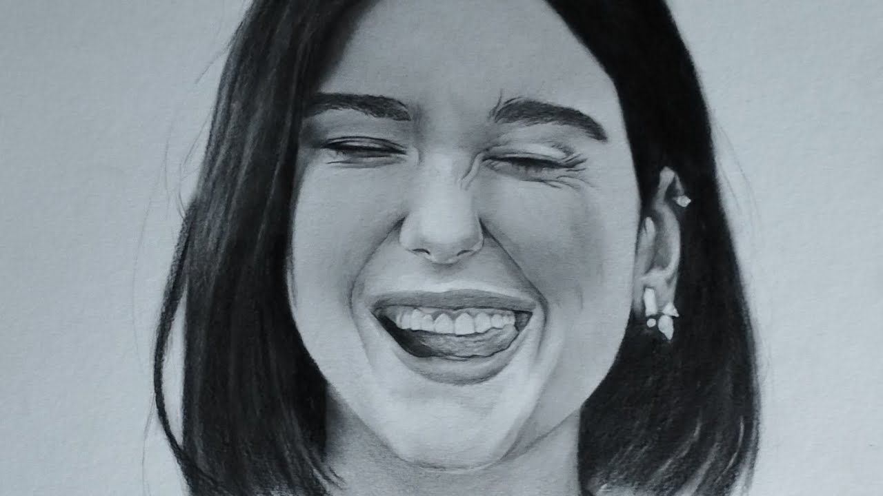 Drawing of Dua lipa |Timelapse video| - YouTube