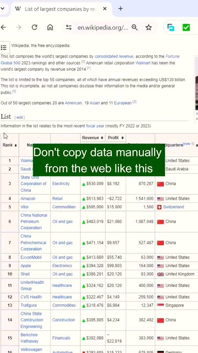 Effortless Data Extraction: Copying Website Data to Excel #ExcelTutorial #DataExtraction - YouTube
