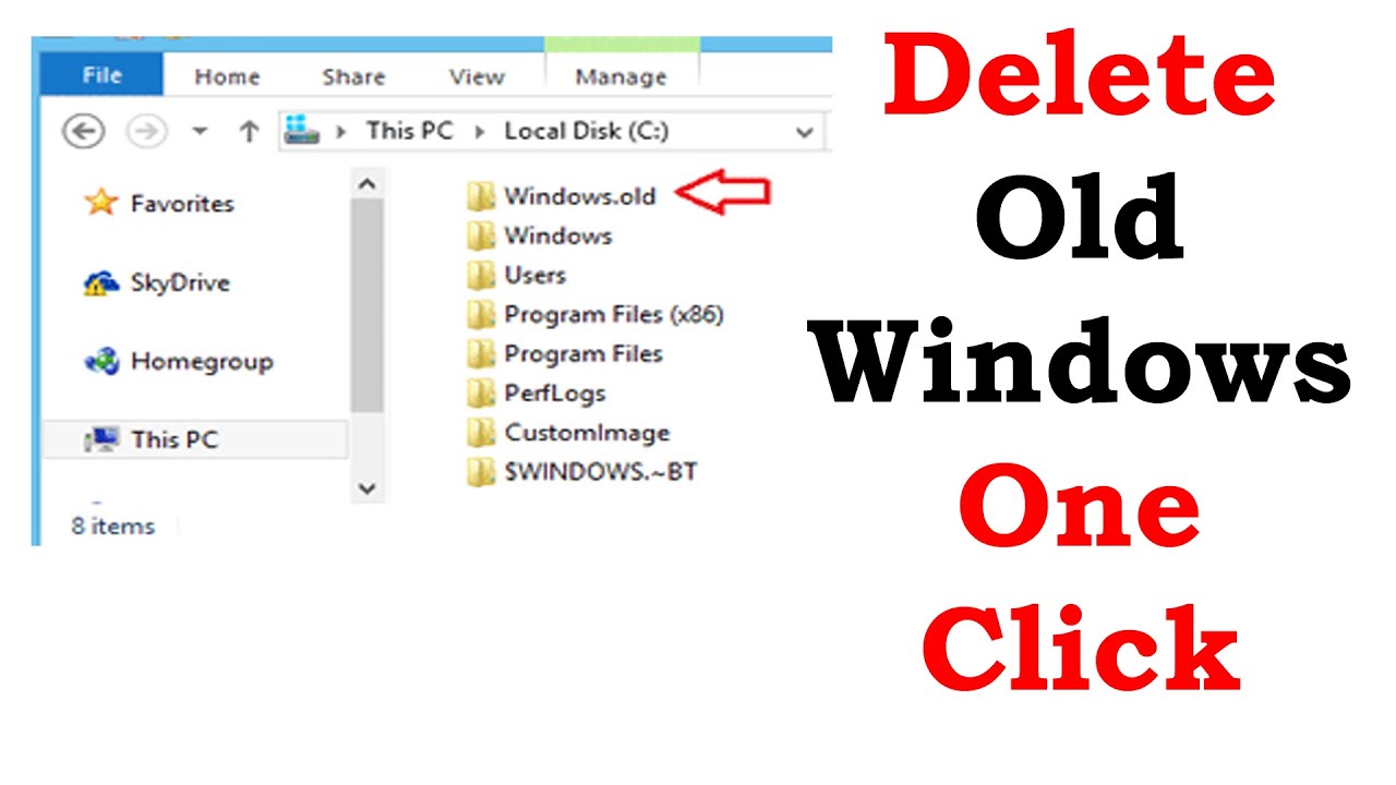 delete old windows and install new one | how to delete windows.old ...